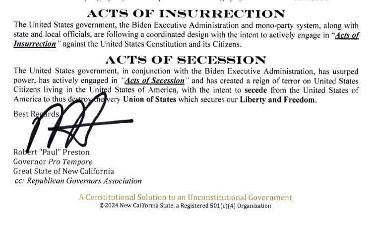 The State of New California Becomes the 26th State to Support Governor ...