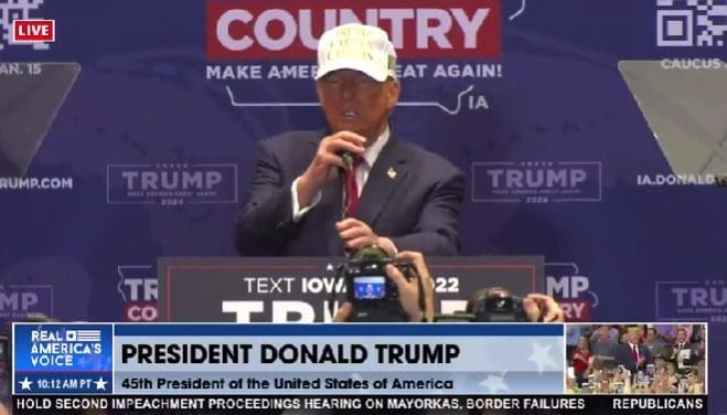 President Trump Holds 'Absolutely Packed' Rally In Iowa - Joe Hoft