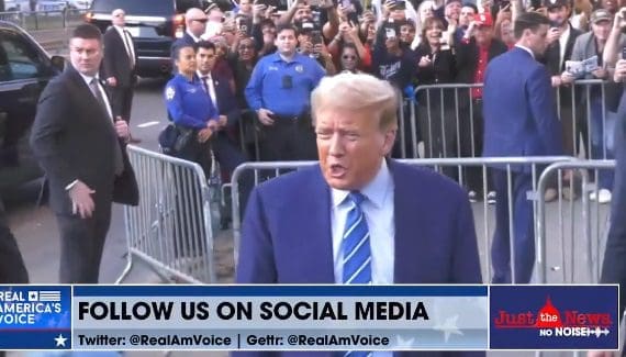 Crowd Chants "Four More Years" as President Trump Visits Bodega in ...