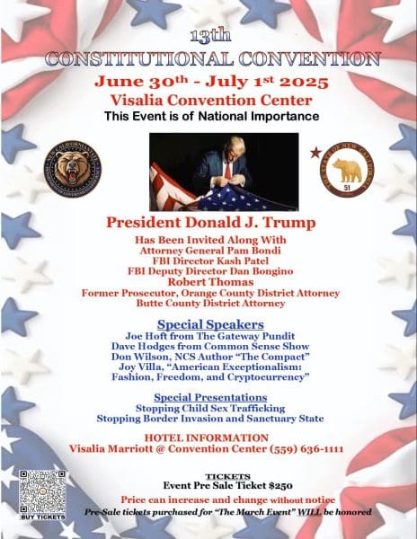 Join New California’s 13th Constitutional Convention June 30th through ...